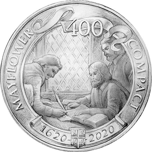 Mayflower Compact Commemorative Silver Coin – Leyden Preservation Group