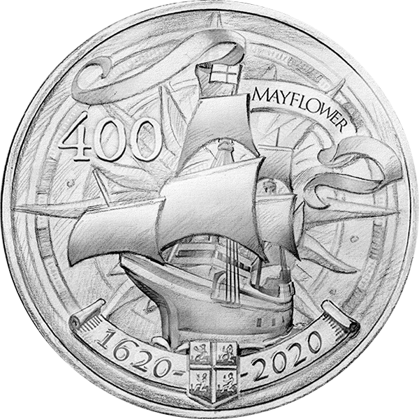 Mayflower Compact Commemorative Silver Coin – Leyden Preservation Group